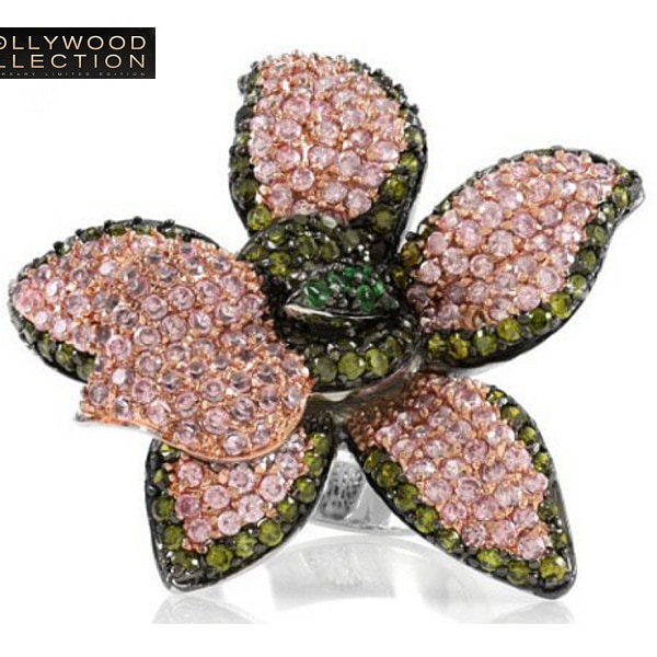 Floral Cocktail Ring - Etsy