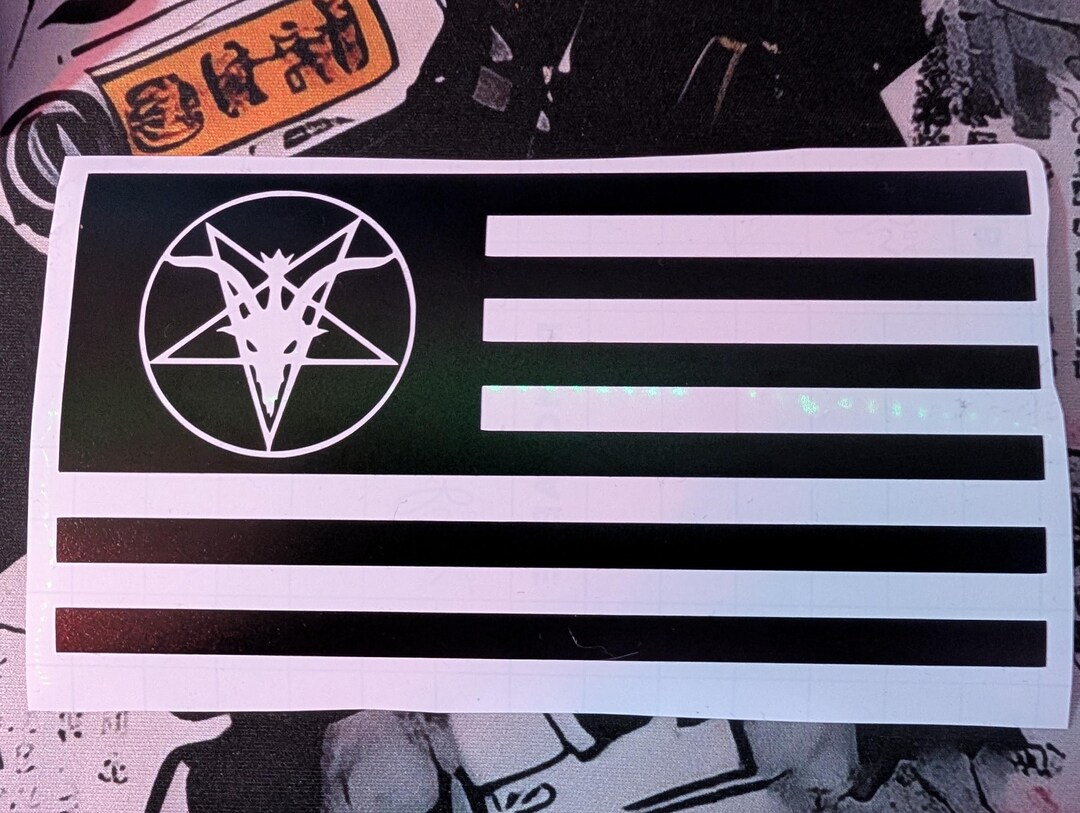 Satanic Flag Vinyl Decal – Gothic/satanic Gear | Car/laptop Sticker | 9 ...