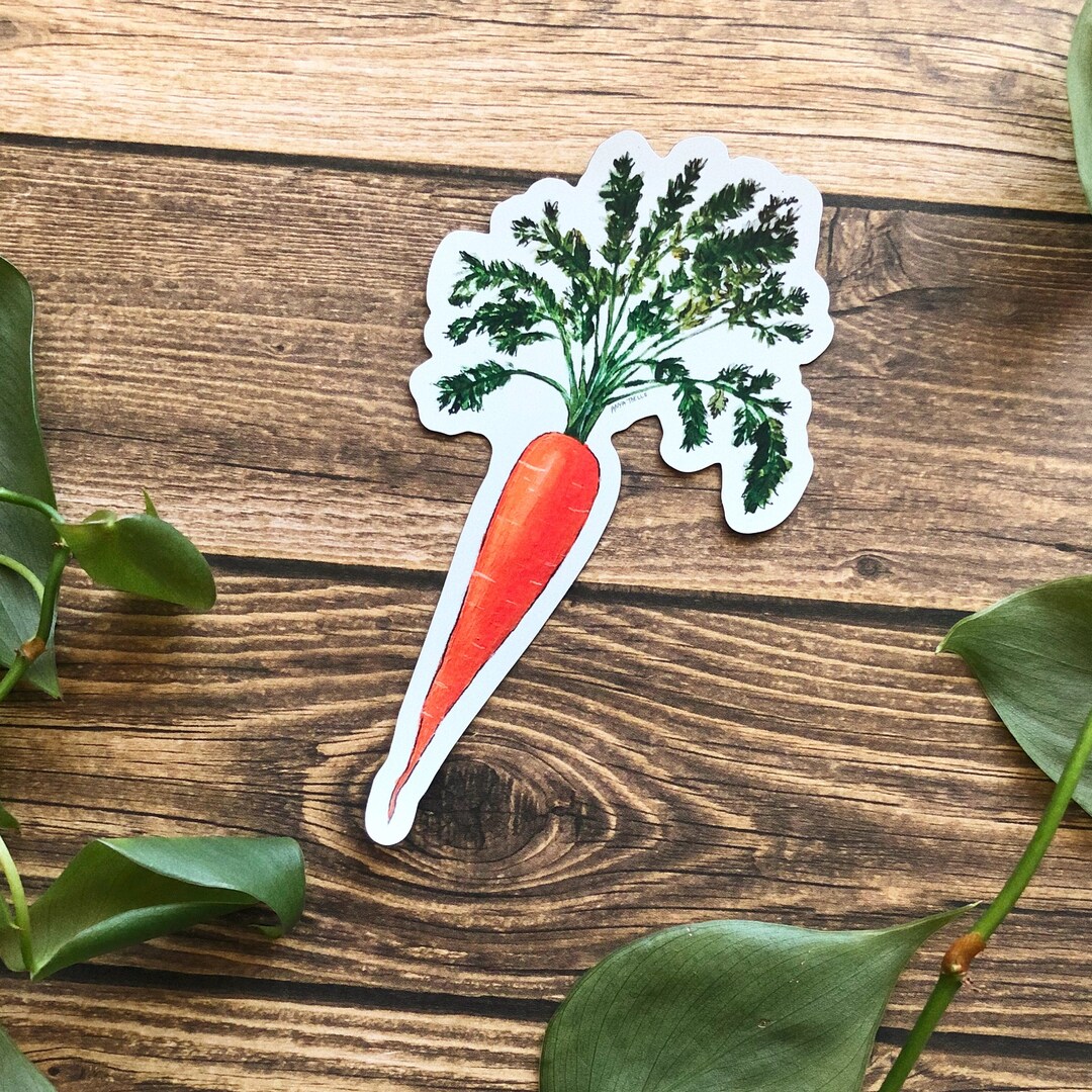 Carrot Magnet | Vegetable Garden, Alaskan Summer | Acrylic Painting ...