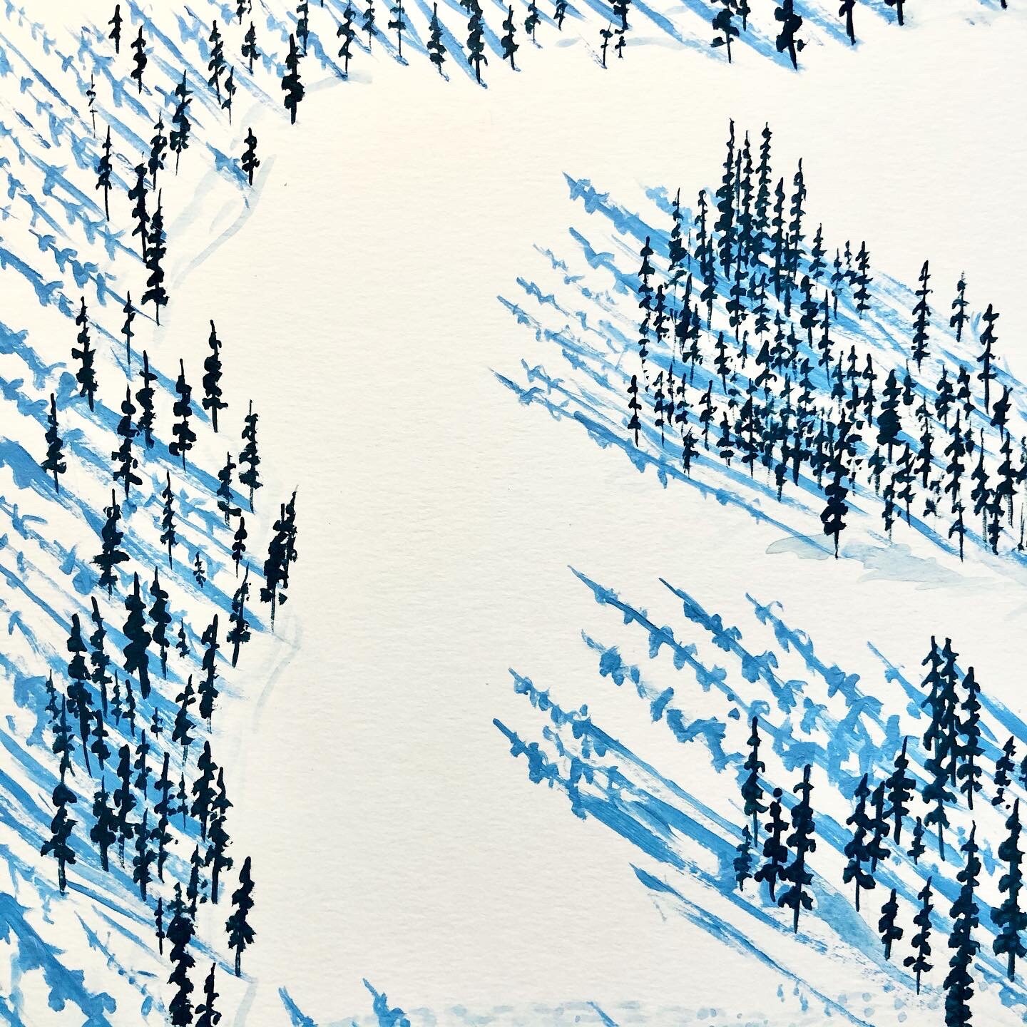 Spruce Tree Shadow Print Art by Anya Toelle Spruce Tree Painting Alaska ...