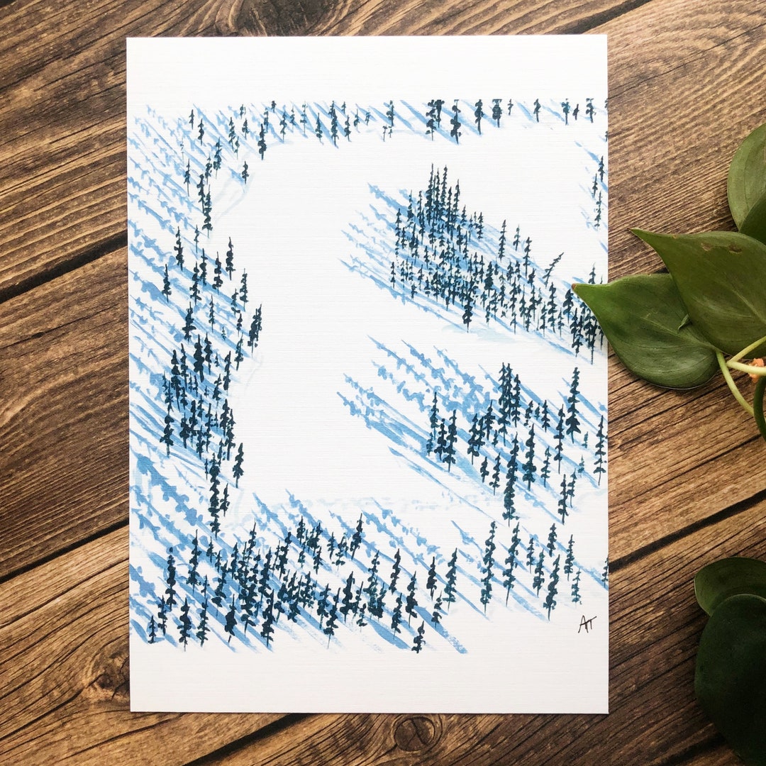 Spruce Tree Shadow Print Art by Anya Toelle Spruce Tree Painting Alaska ...