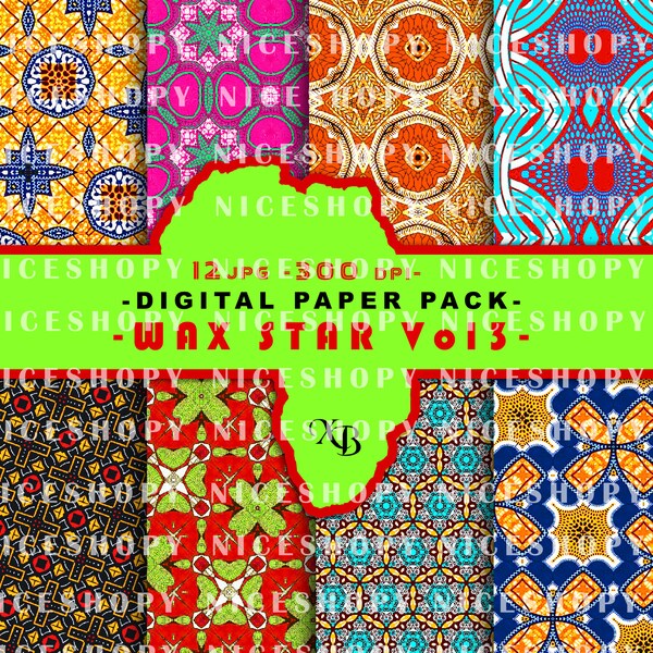 Africa Digital Paper - Etsy