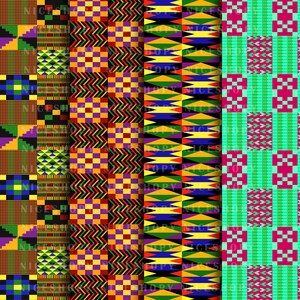 Digital Kente Paper Pack 16 Digital Printable Scrapbooking | Etsy