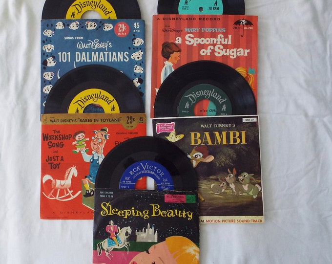 Vintage Walt Disney 45s Songs and Stories From 1950s and 1960s ...
