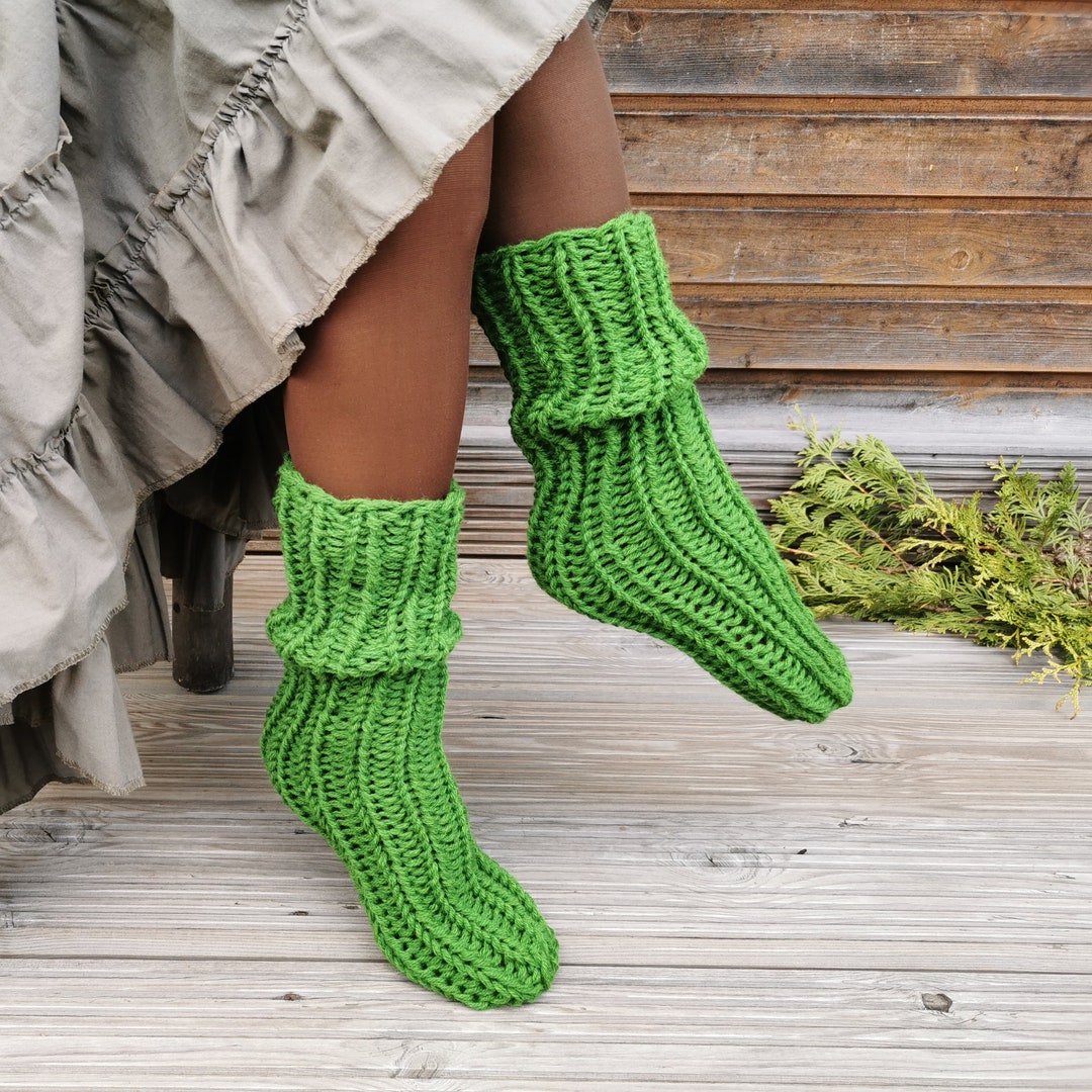 Slouch Socks Womens, Wool Socks Loose Scrunch - Etsy