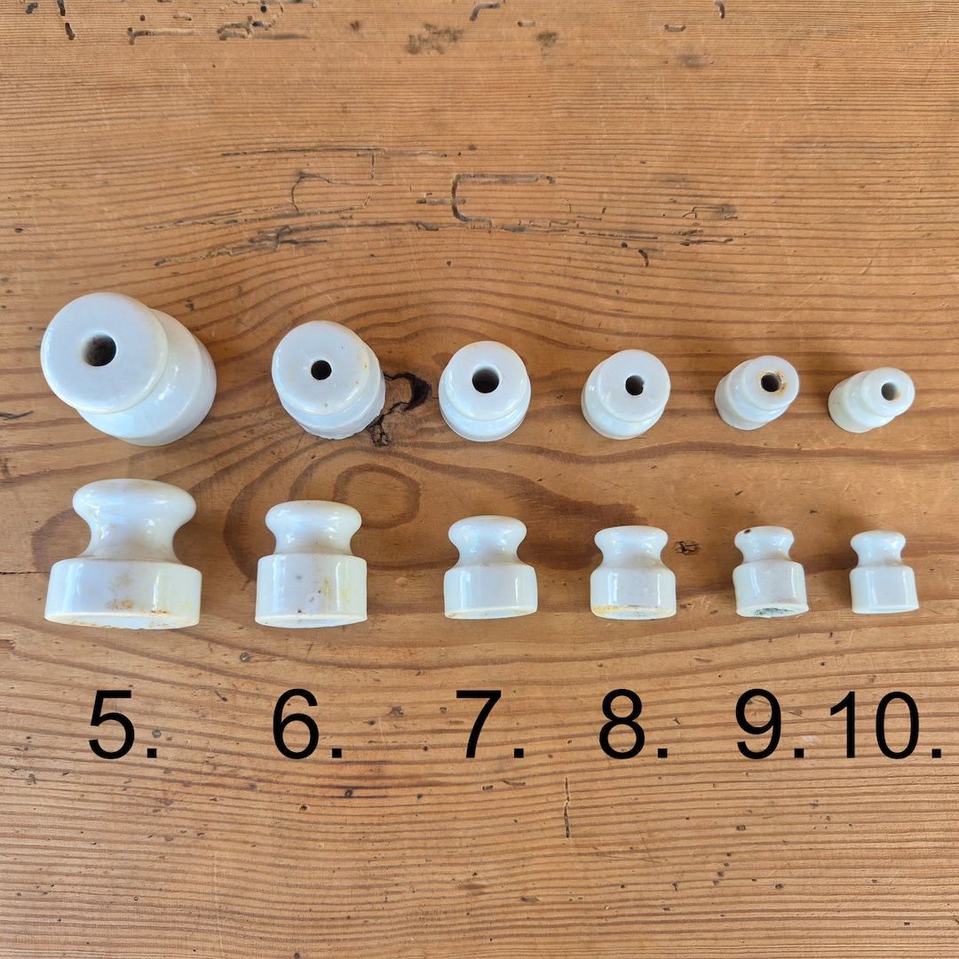 Porcelain Insulators, Vintage Ceramic Electrical Installation - Etsy