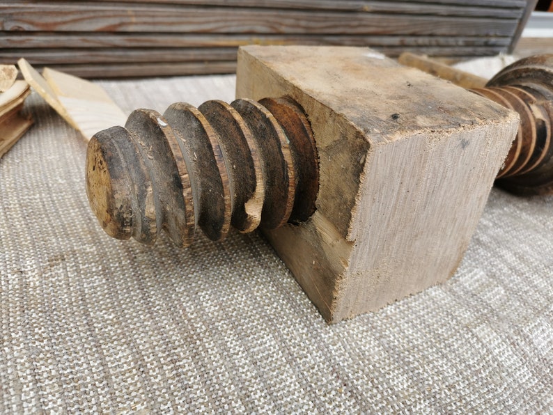 Antique Woodworking Bench Parts Wood Vise Screw Old - Etsy