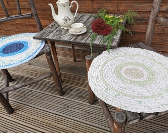 Made to Order Round or Oval Rag Rug Amish Knotted Accent Rug - Etsy