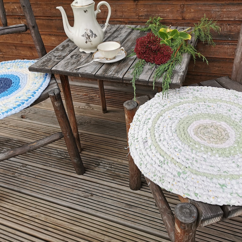 Rag Rug Chair Cushion - Etsy