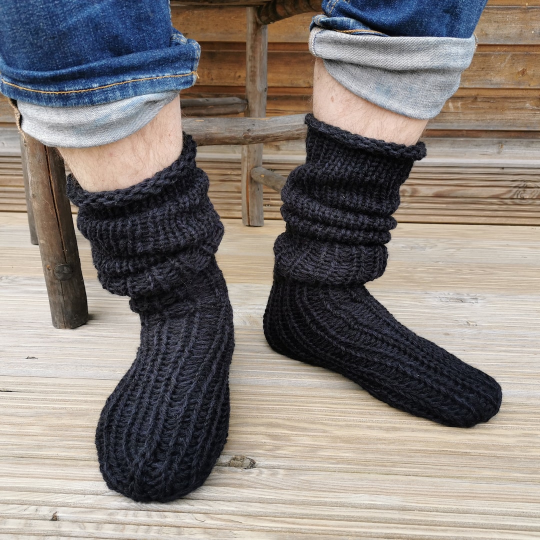 Slouch Socks, Plus Size Socks for Men Wool - Etsy