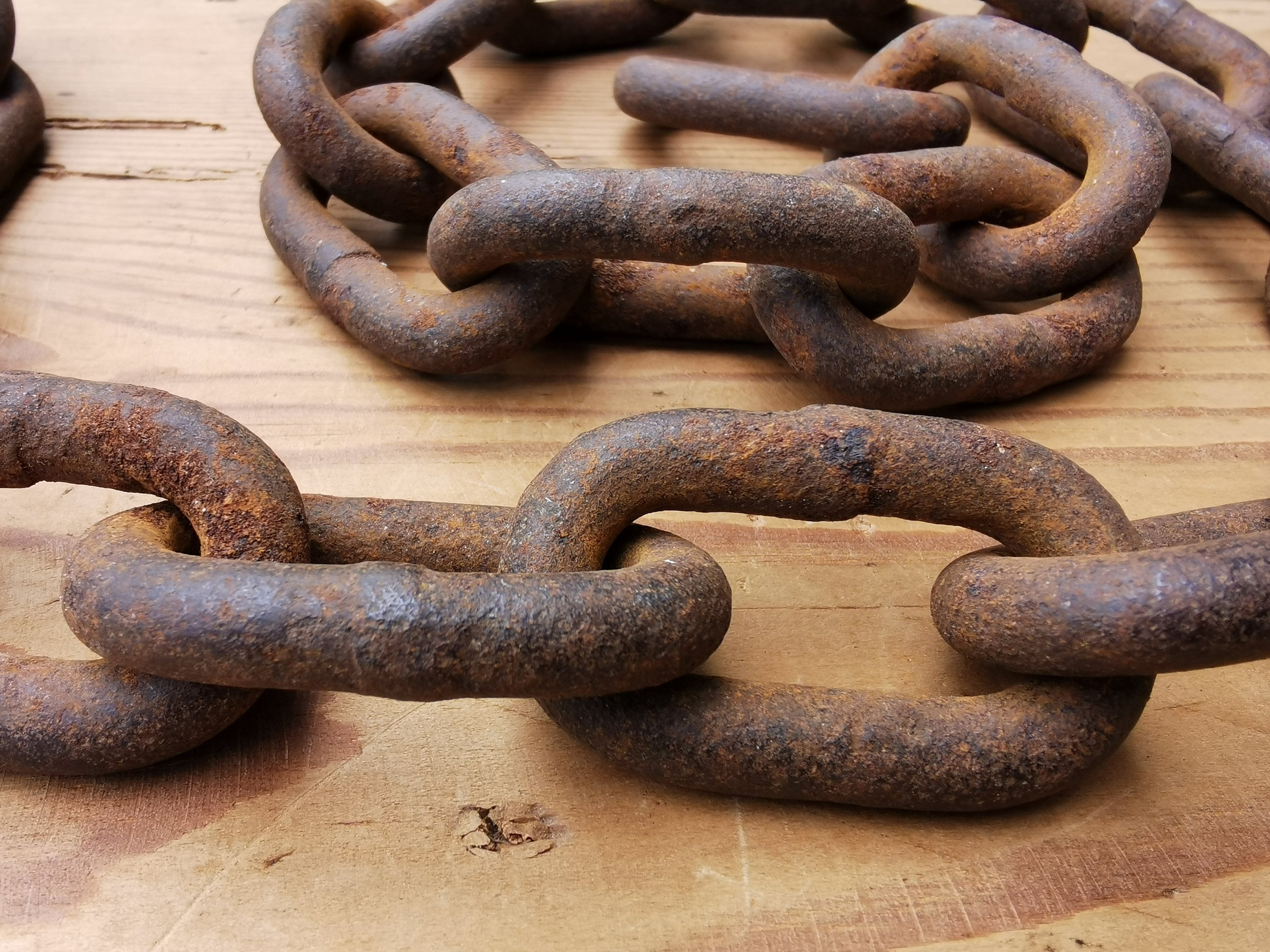 Primitive rusty iron chain 32 inches antique farm chain | Etsy