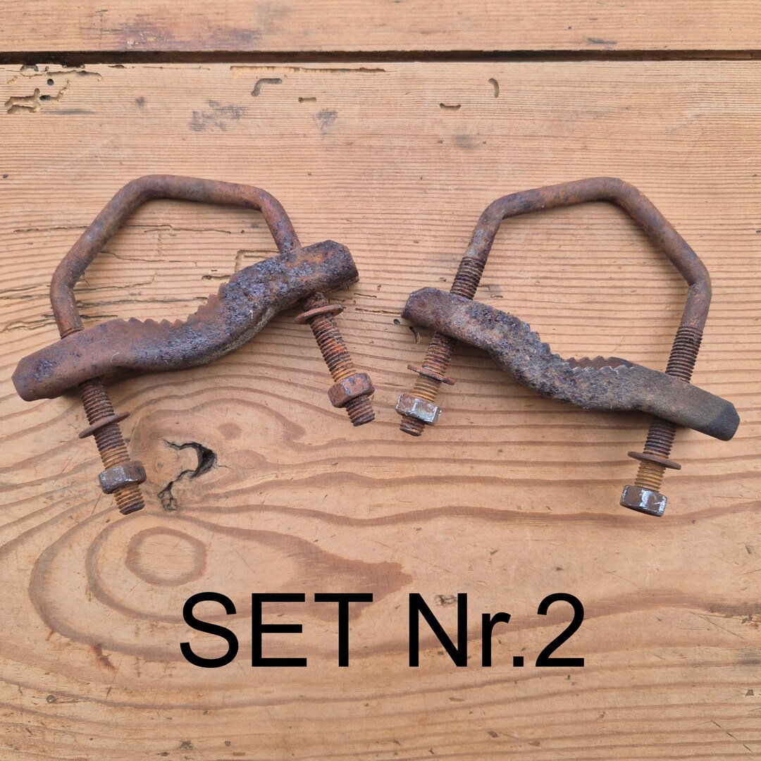 Rusty Metal Fasteners, U Bolt Brackets for Metalcraft - Etsy