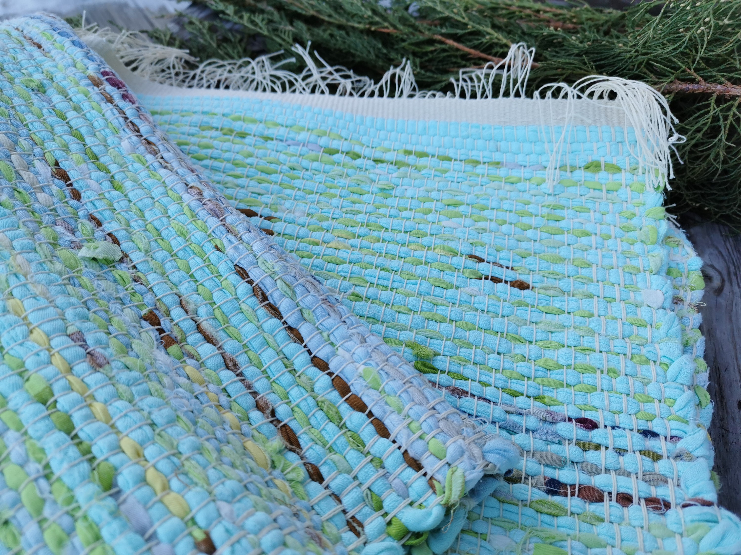 Upcycled rug chindi rug host gift | Etsy