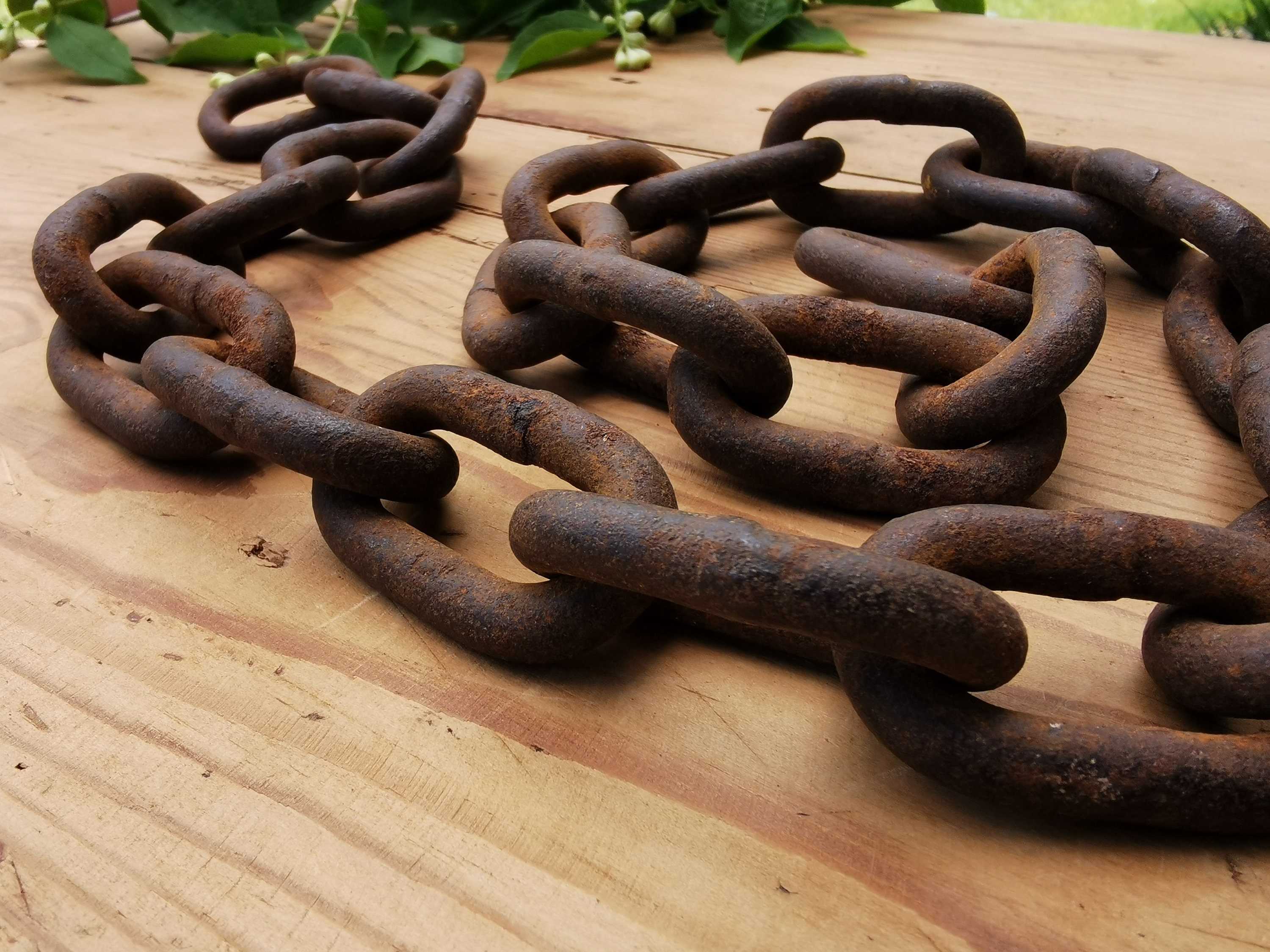 Primitive rusty iron chain 32 inches antique farm chain | Etsy
