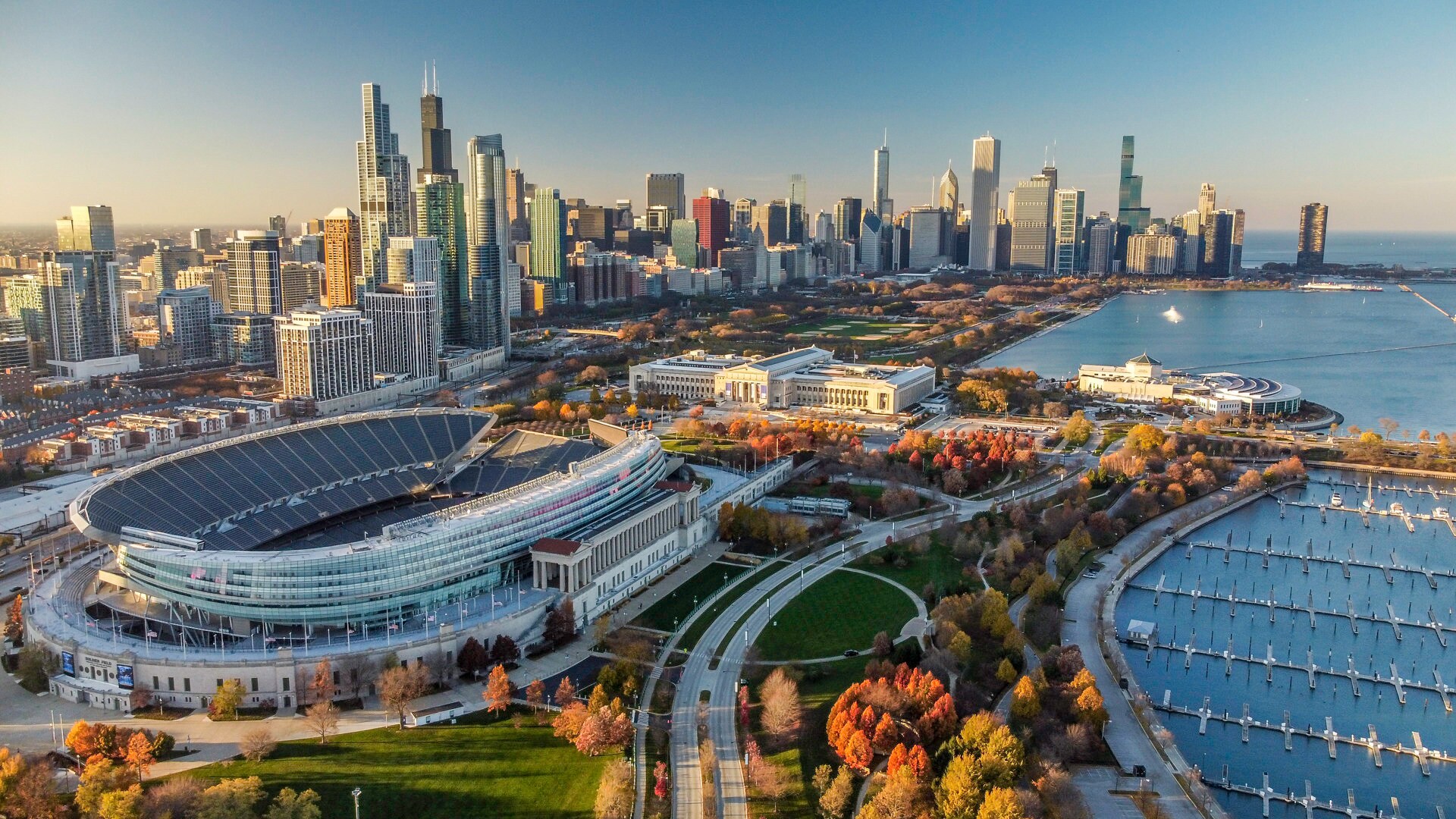 Soldier Field Chicago Skyline - Etsy