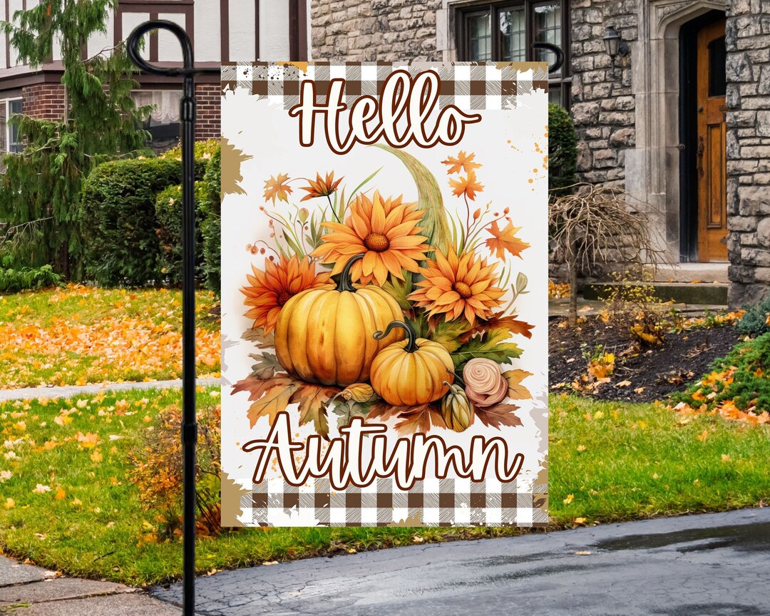 Autumn Garden Flags Fall Garden Flags Autumn Decor Pumpkin - Etsy