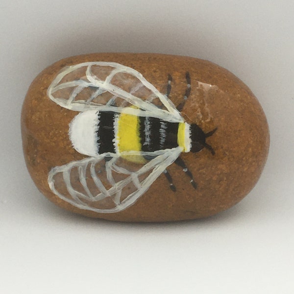 Bee Painted Rock - Etsy UK