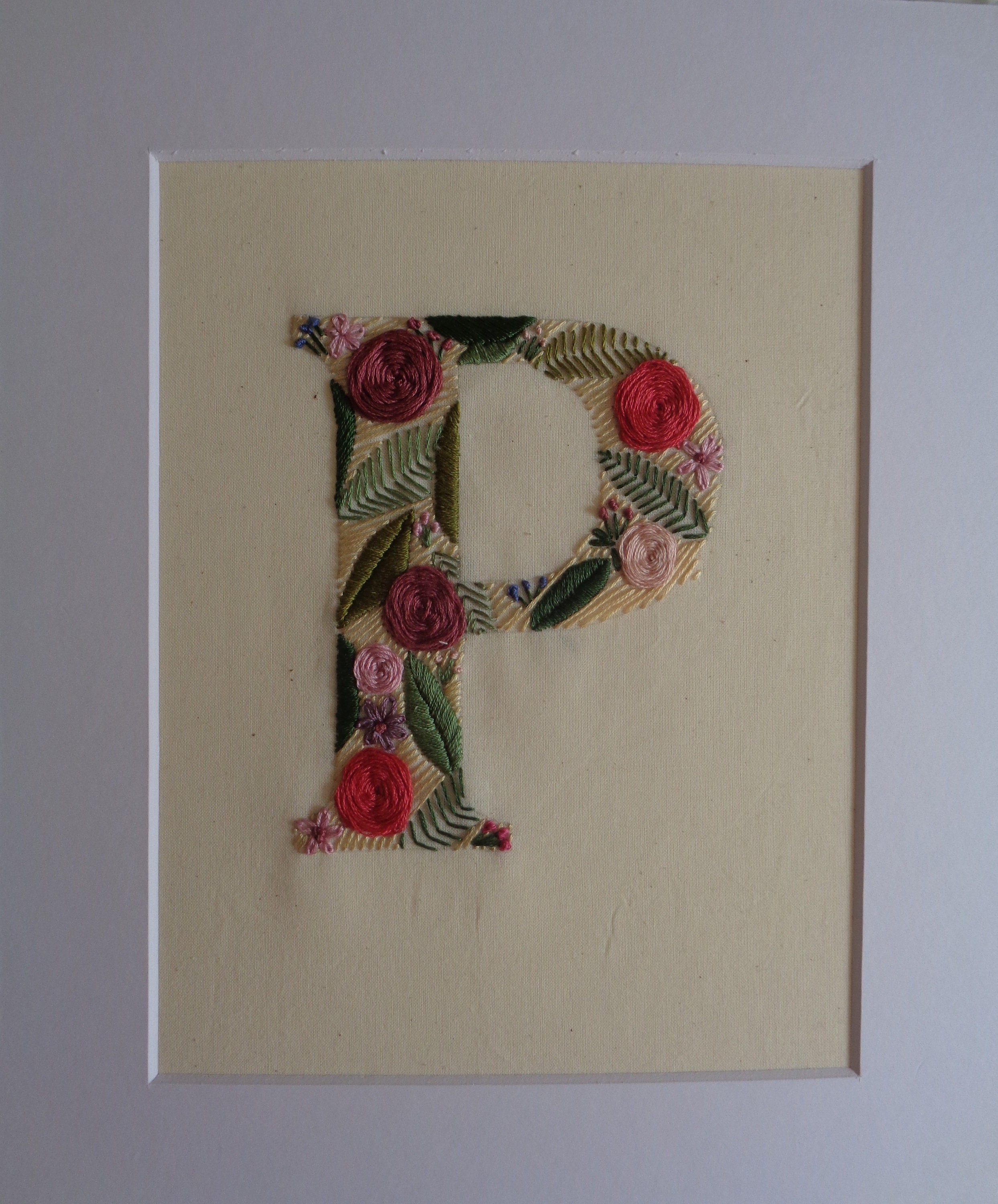 Beautiful Hand Sewn First Name letter Embroidery - Etsy UK