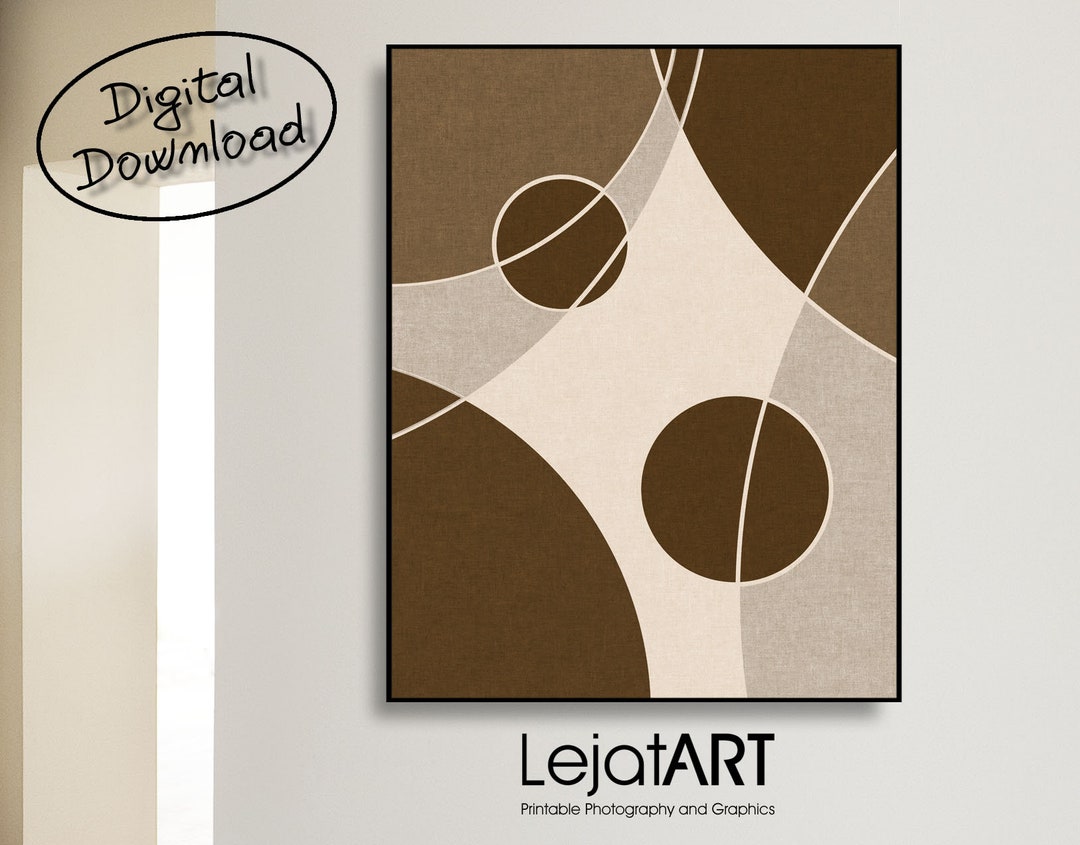 MODERN PRINTABLE ART Wall Decor Geometric Downloadable - Etsy