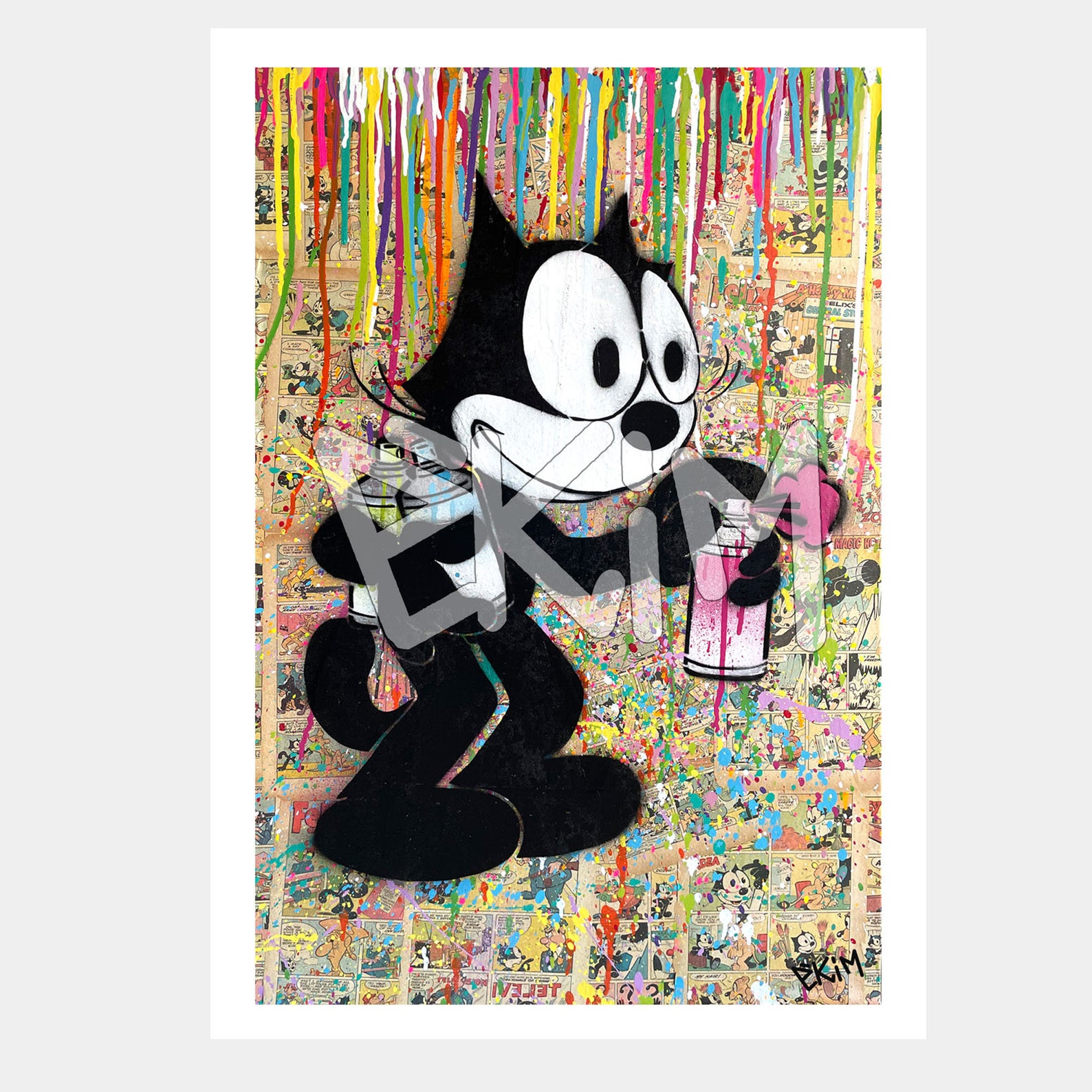 Felix the Cat Graffiti Steet Art Limited Edition Print, Canvas and ...