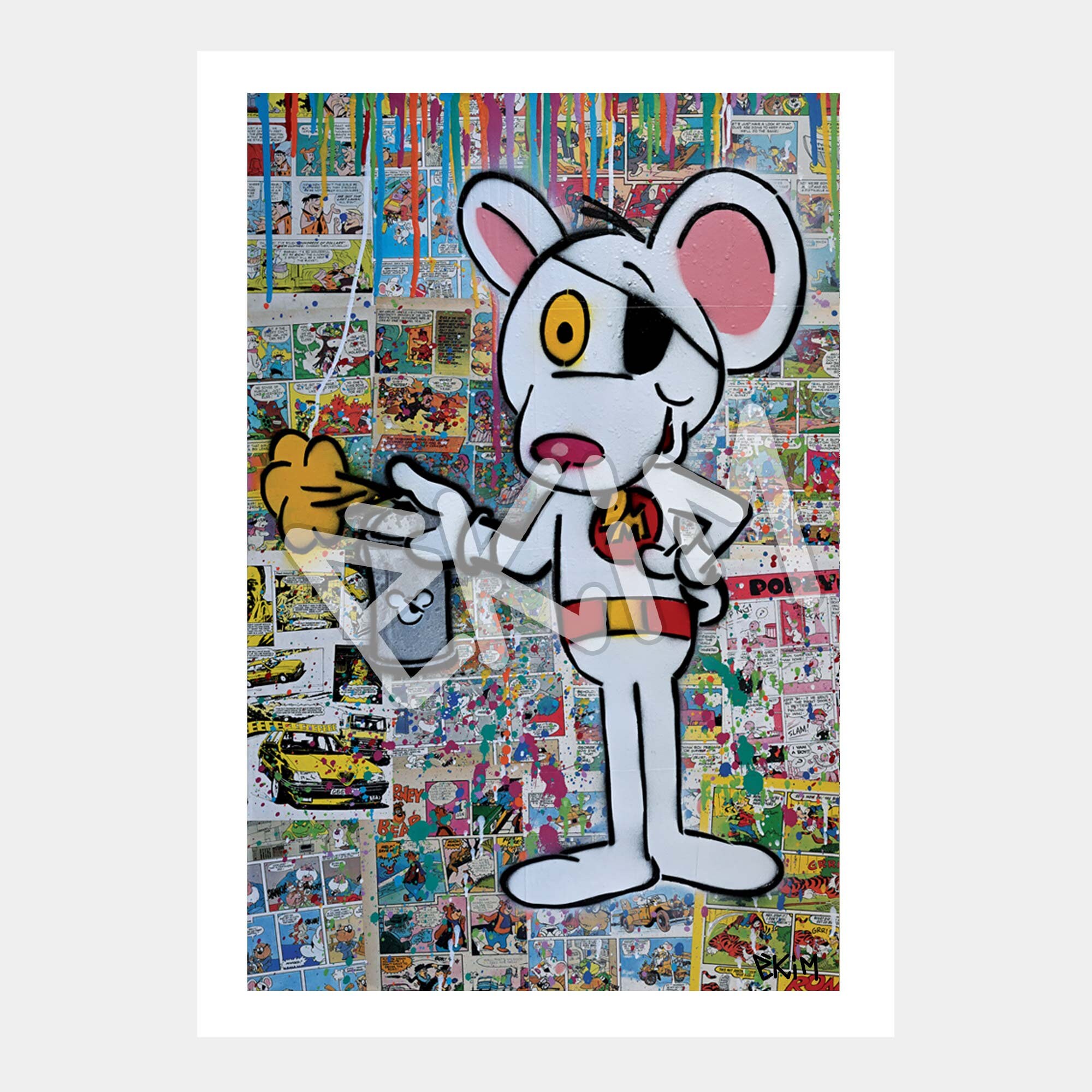 Danger Mouse Poster Street Art Graffiti Colourful Spray Paint Limited ...