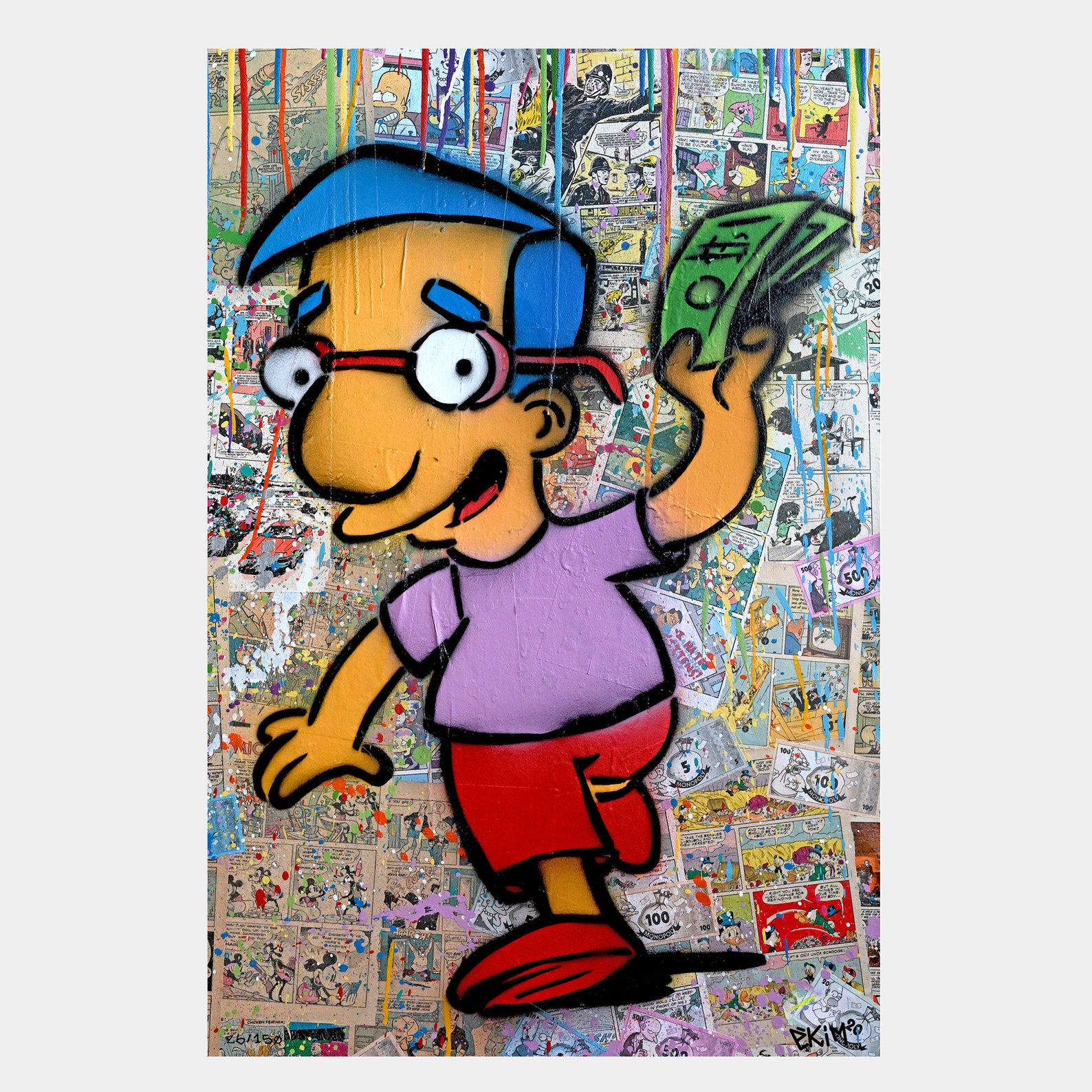 Milhouse Street Art Street Art / Graffiti the Simpsons Bart - Etsy