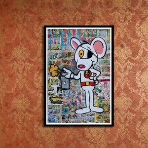 Danger Mouse Poster Street Art Graffiti Colourful Spray Paint Limited ...