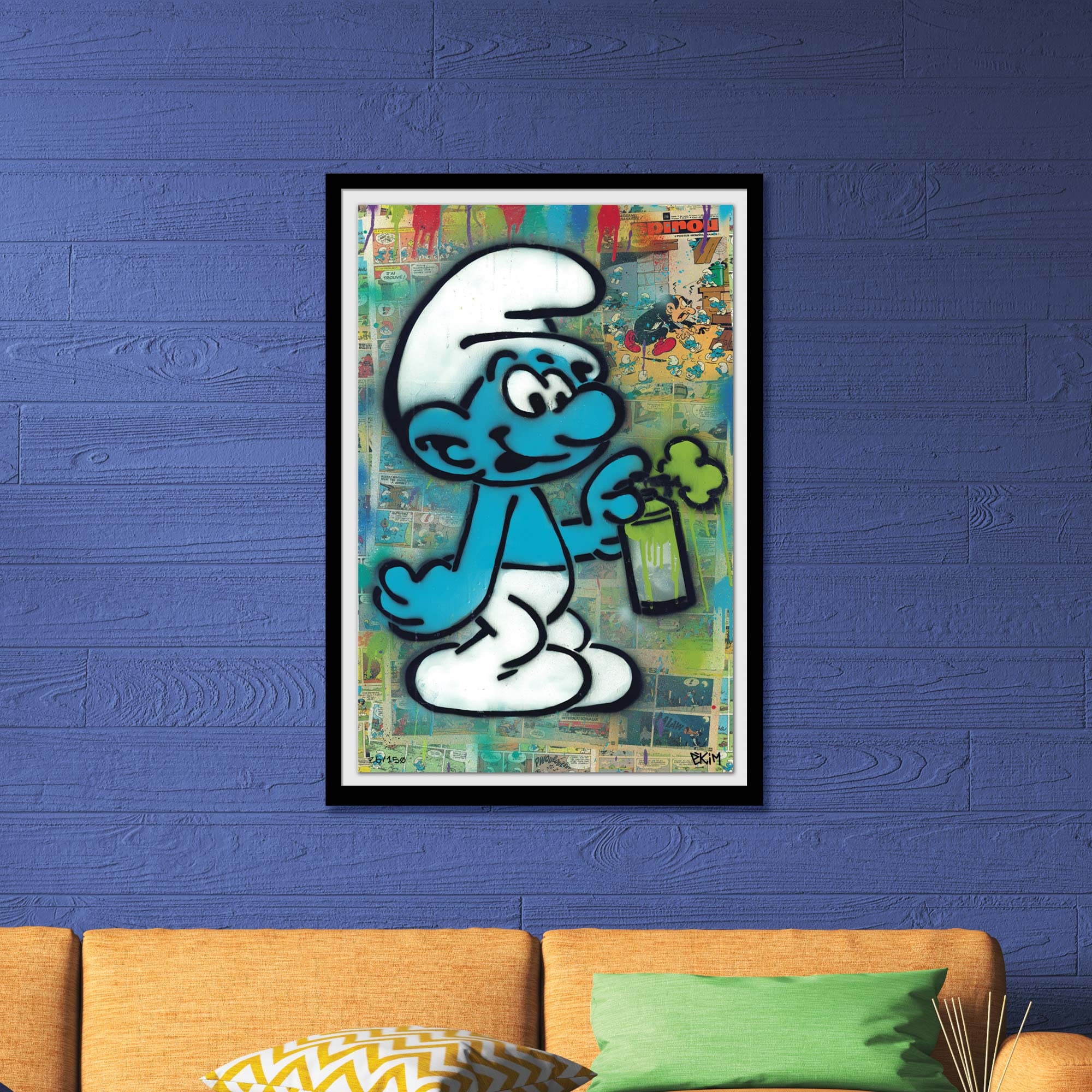 Impresión de arte callejero de grafiti de los Pitufos: póster o lienzo ...
