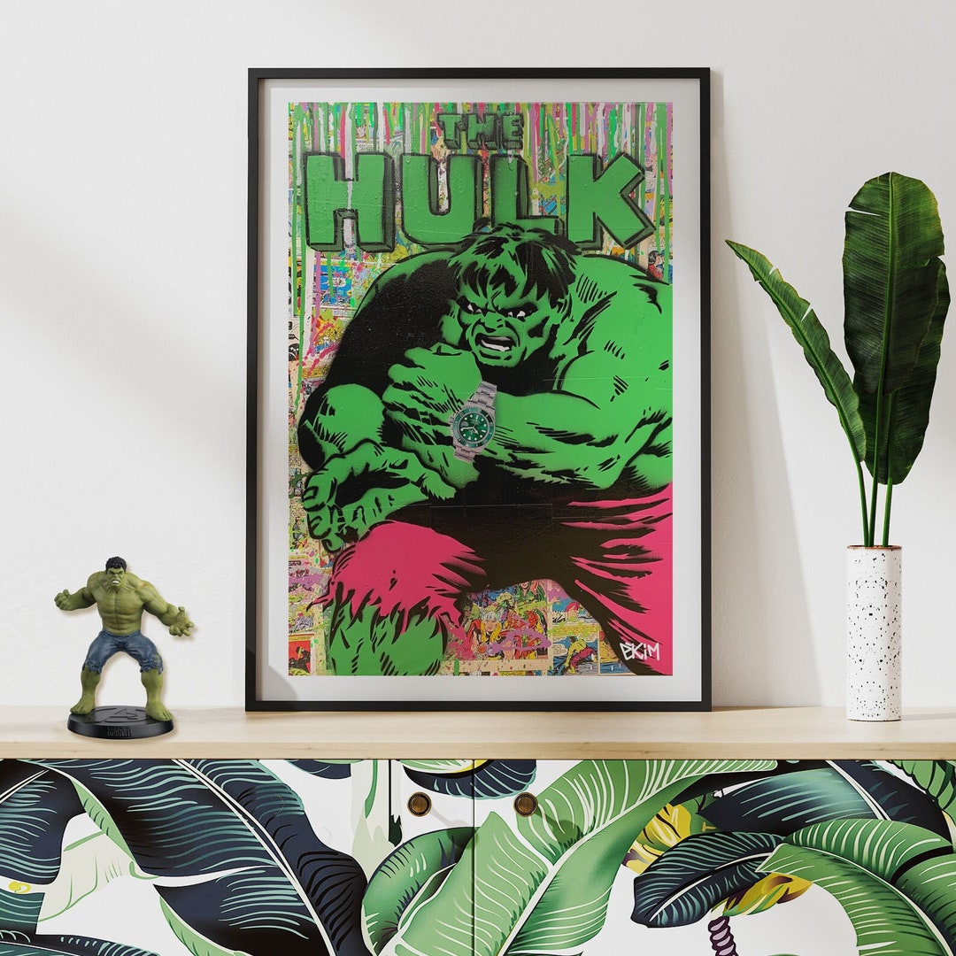 The Hulk Poster Street Art Graffiti Wearing the 'rolex Hulk' Submariner ...