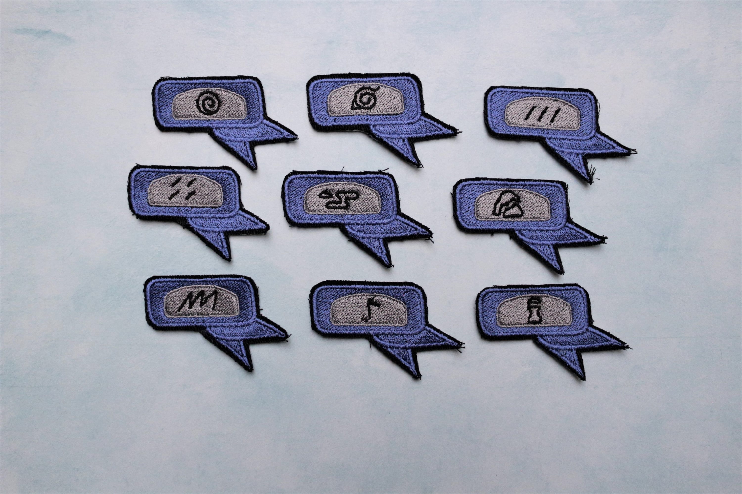 Naruto Inspired Mini Headband Badges, Anime Themed Badges, Sew or Iron ...