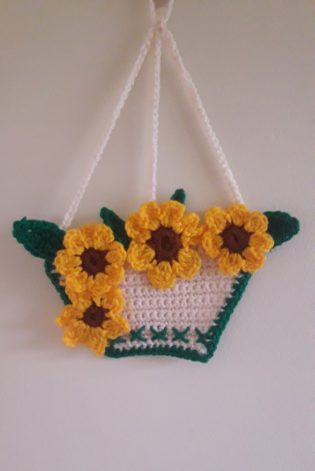 Sunflower Wall Hanging/handmade Flowers/wall Decor/daffodils Wall ...
