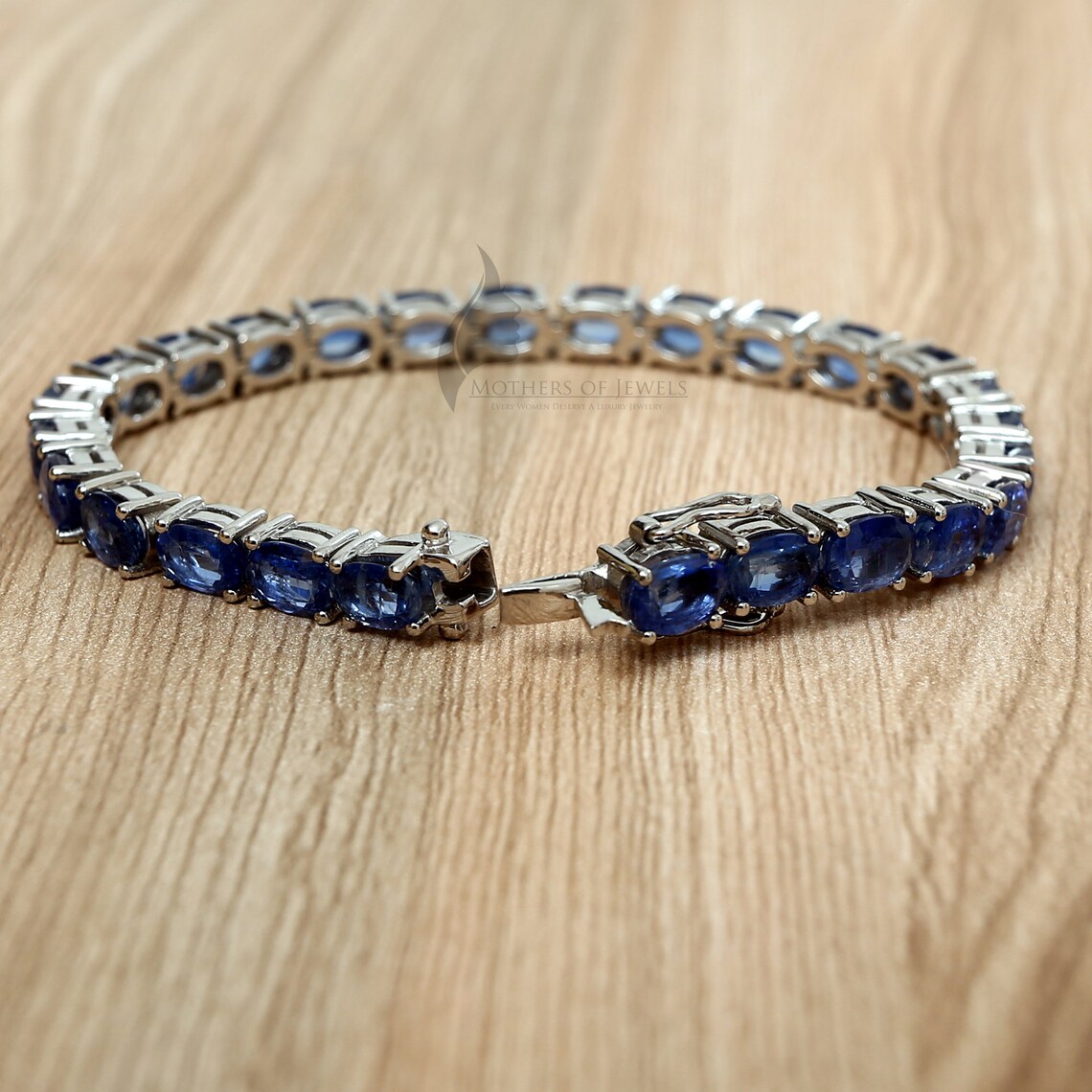 Tennis Armband 925 Sterling Silber Blau Natur Kyanit Tennis | Etsy