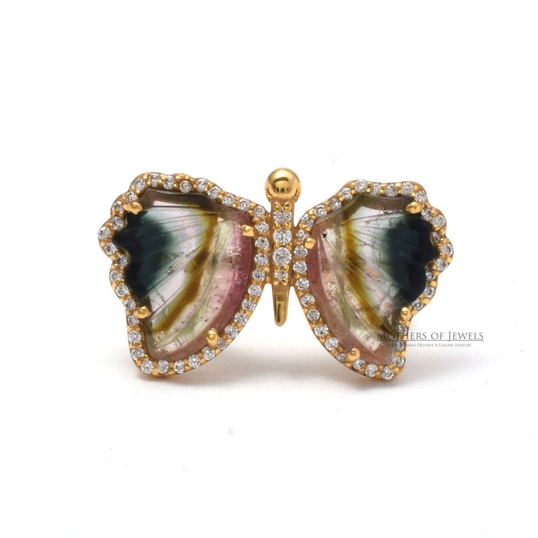 Valuable Multi Tourmaline Ring Gemstone Ring Multi Color - Etsy