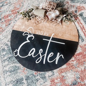 Easter Door Sign//wood Round Door Sign//easter - Etsy