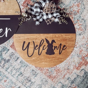 Easter Door Sign//wood Round Door Sign//easter - Etsy