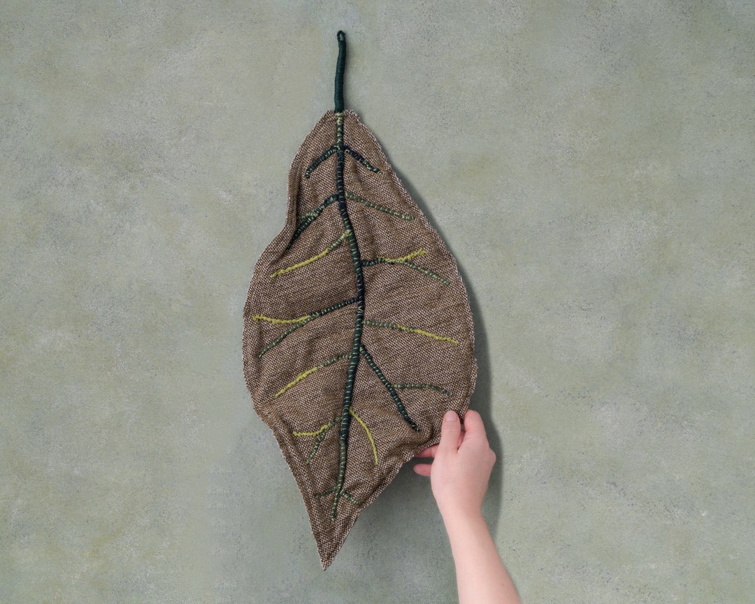 Wall Hanging Leaf, Tropical Unique Wall Decor, Green Decor, Boho Wall ...