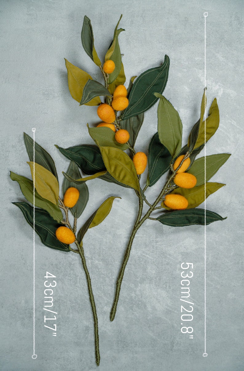 Faux Kumquat Stems,tangerine Twigs,room Spray,dining Room Table ...