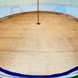 16 Ft. Coir Bell Tent Rug for 5M Tent 1/2 Moon Shaped Carpet - Large ...