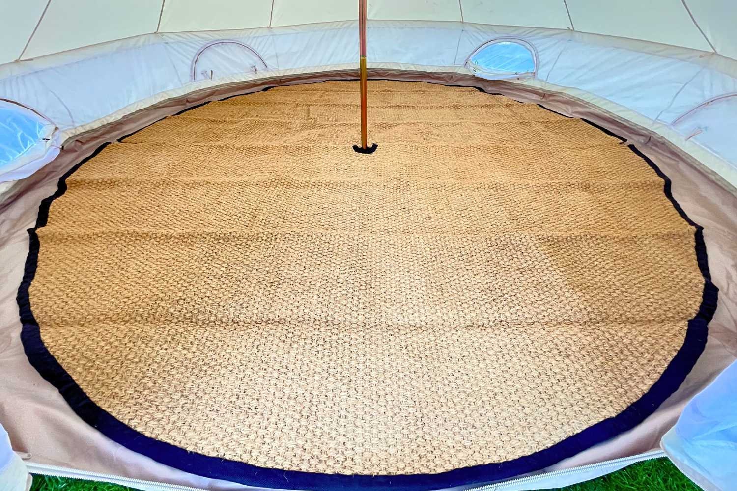 16 Ft. Coir Bell Tent Rug for 5M Tent 1/2 Moon Shaped Carpet - Large ...