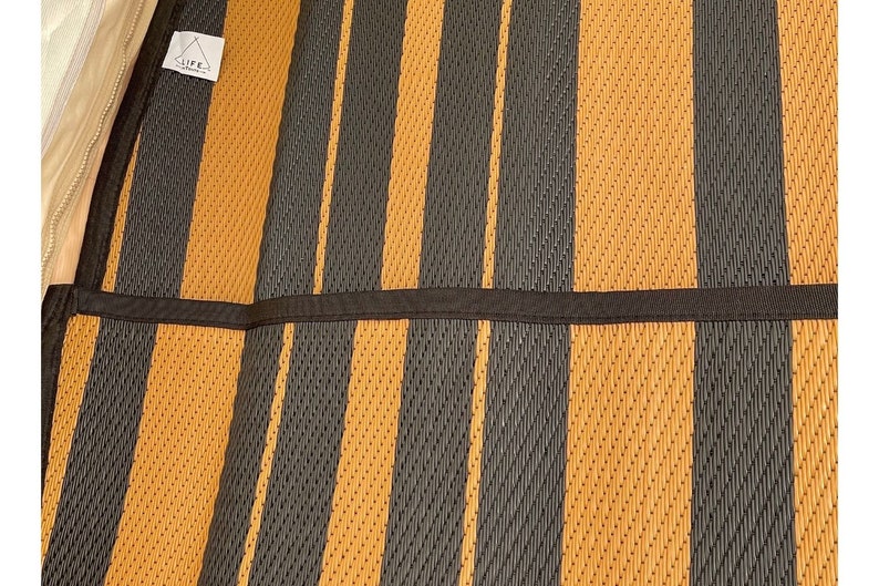 16 Ft. Striped 5M Bell Tent Matting. Large Round Outdoor Rug - Etsy
