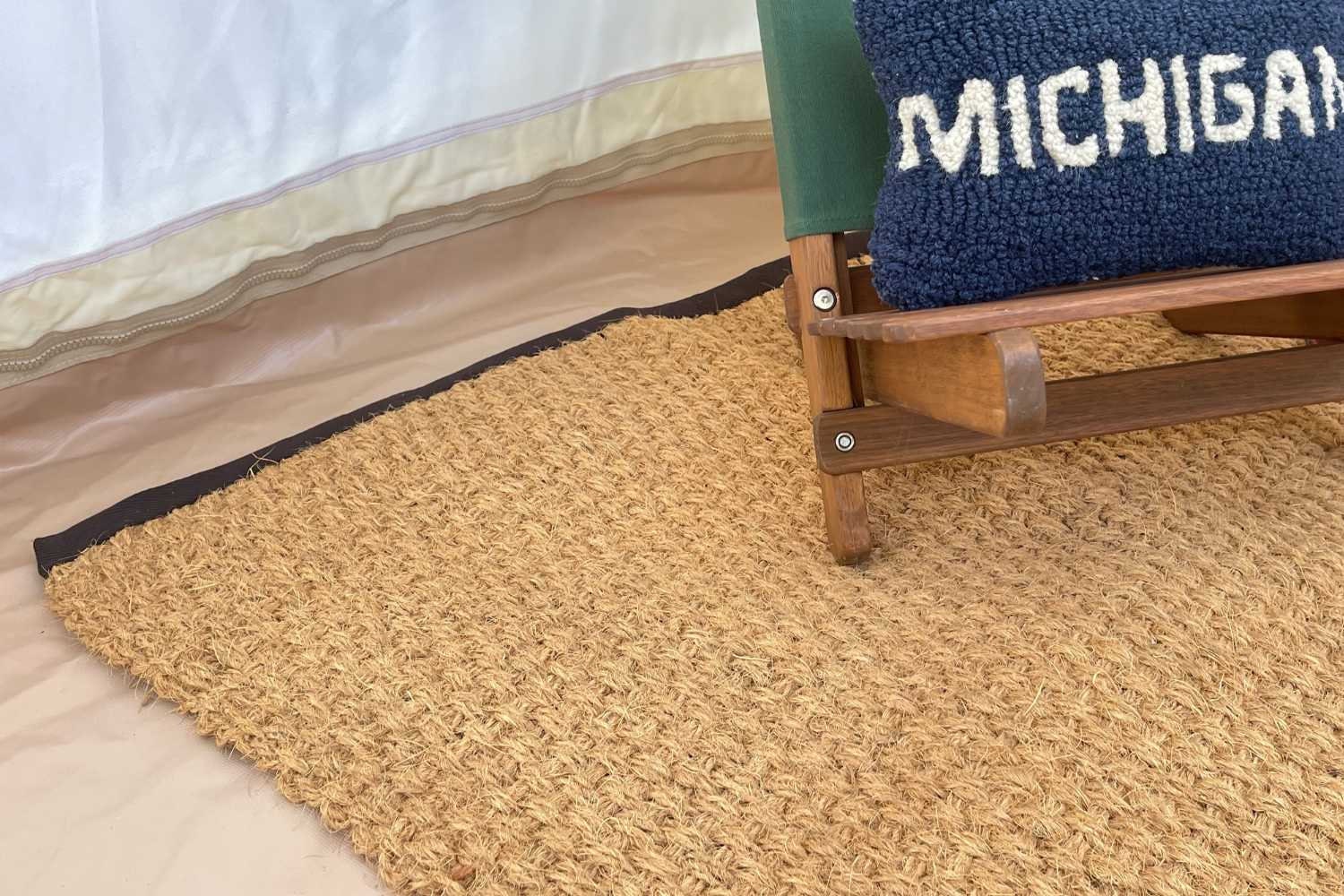 16 Ft. Coir Bell Tent Rug for 5M Tent 1/2 Moon Shaped Carpet - Large ...