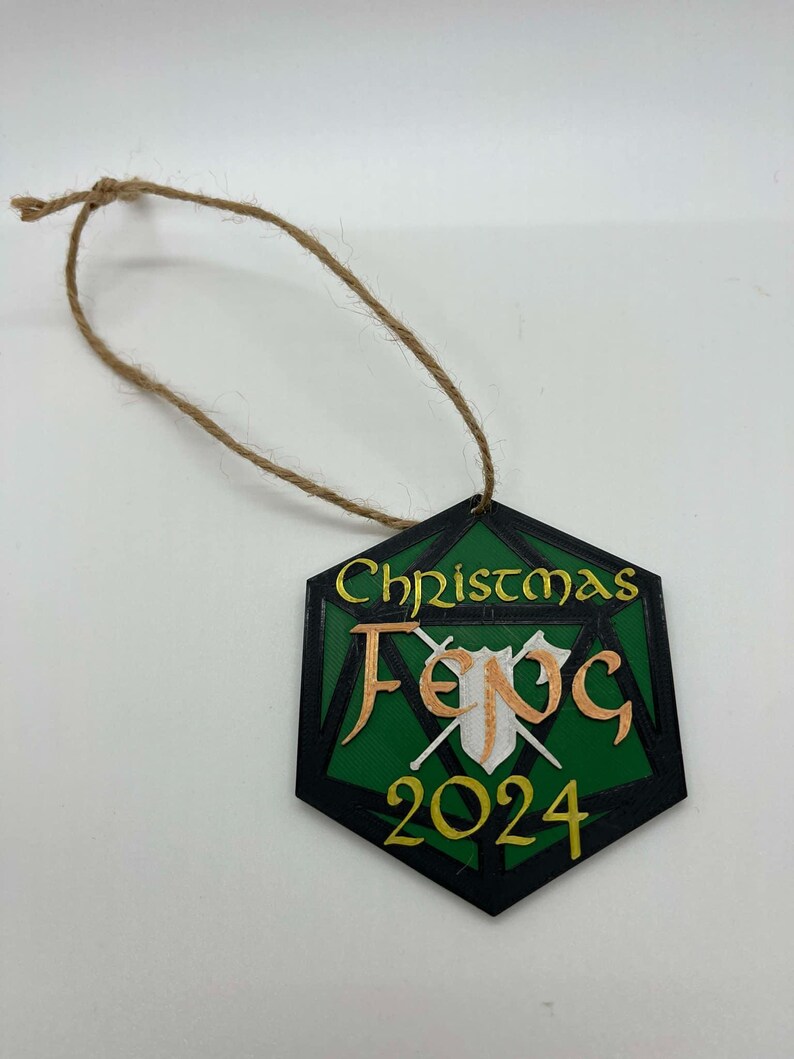Custom 3D Printed Dnd Christmas Ornament | Personalized With Class ...