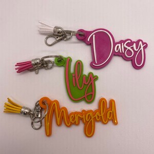 Personalized 3d Printed Keychains, Name Keychains, 3d Printed, Keychain ...