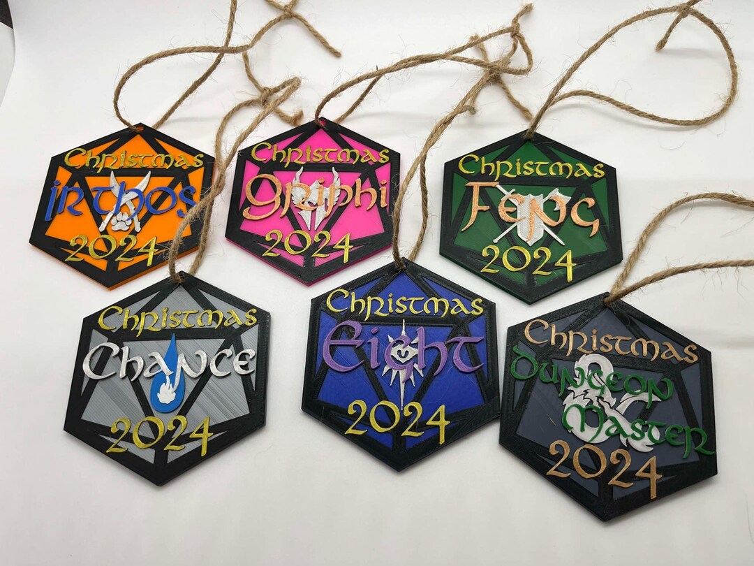 Custom 3D Printed Dnd Christmas Ornament | Personalized With Class ...
