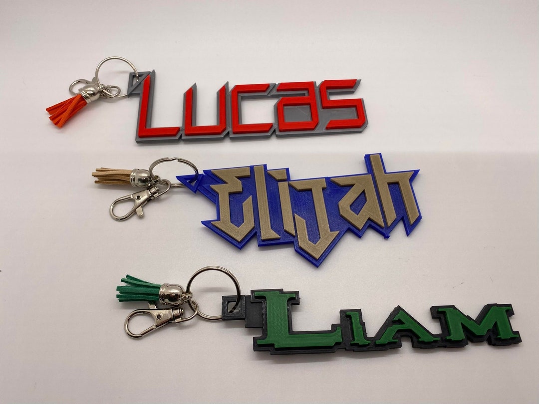 Personalized Scifi Themed Keychains, Name Keychains, 3d Printed ...