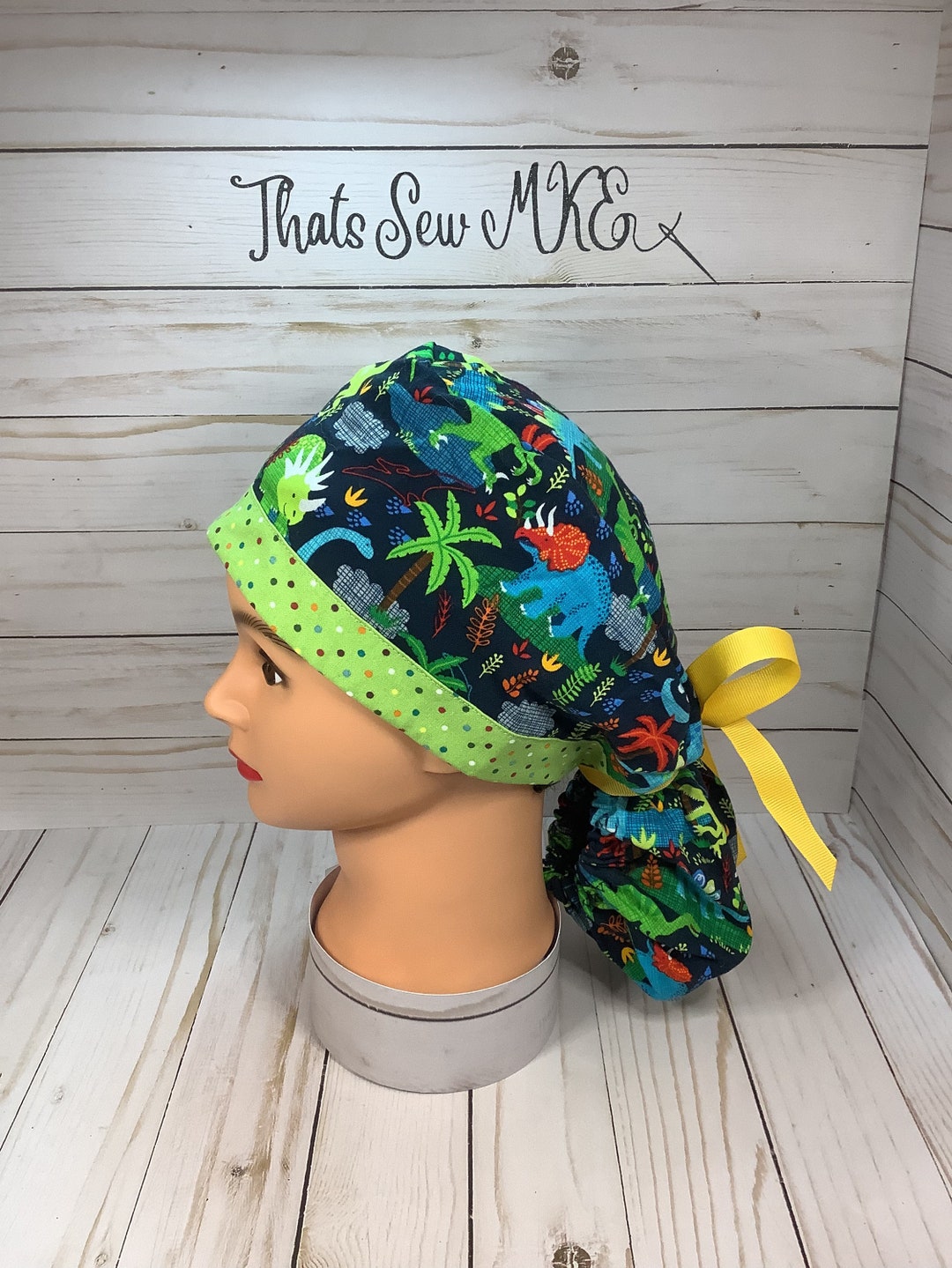 Dinosaur Cap With Ponytail Holder - Etsy