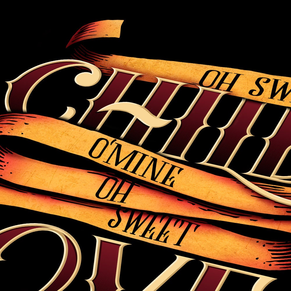 Guns N' Roses Poster Typography Digital Print With Lyrics From the Song ...