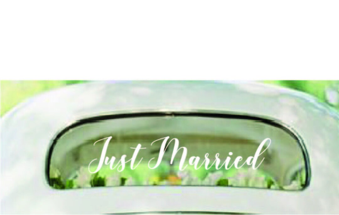 Just Married Sticker, Car Sticker, Wedding Decoration, Car Sticker ...
