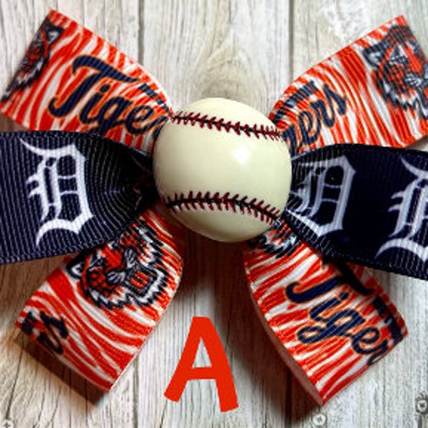 Detroit Tigers Bow - Etsy