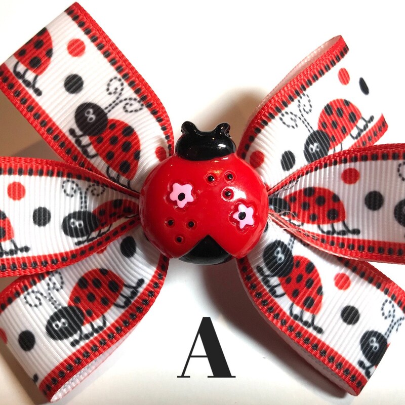Ladybug Hair Bow - Etsy